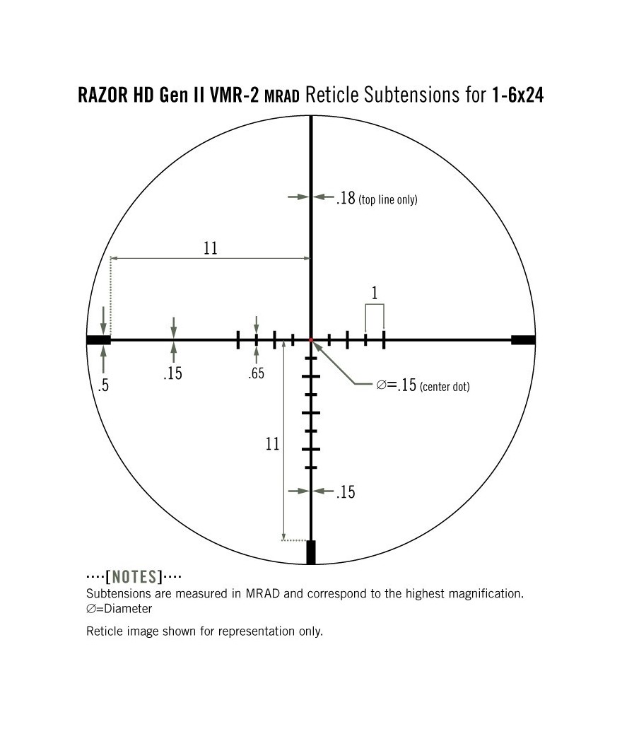 Vortex Razor HD Gen II-E 1-6x24 VMR-2 MRAD